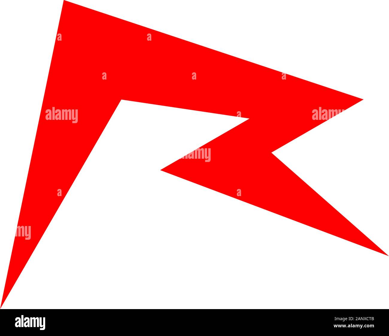 vector of letter r arrow geometric design concept Stock Vector Image ...