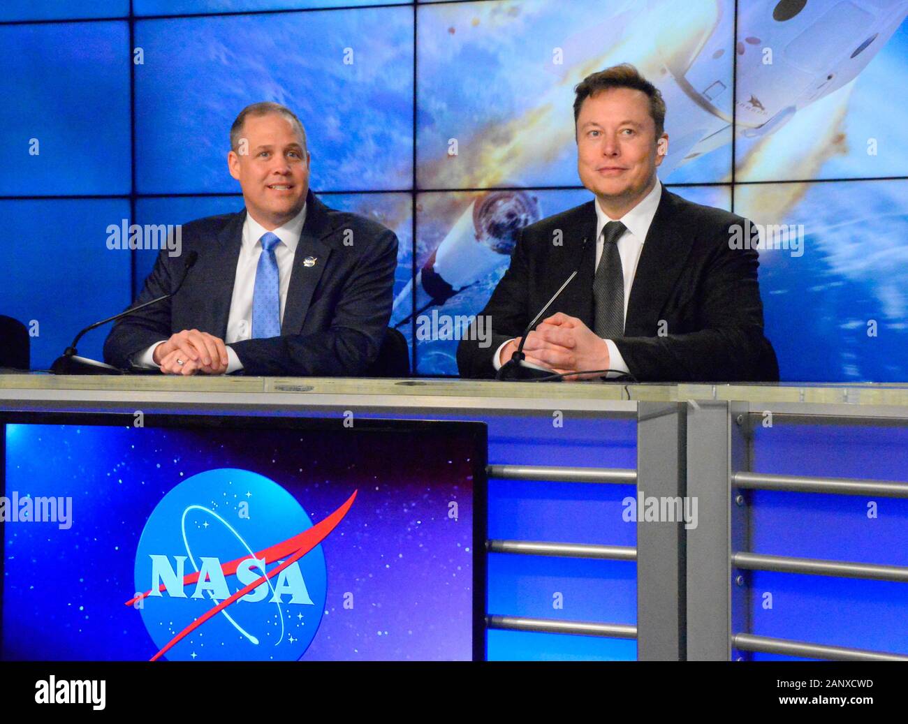 Kennedy Space Center. Florida. USA. January 19, 2020. NASA and SpaceX ...