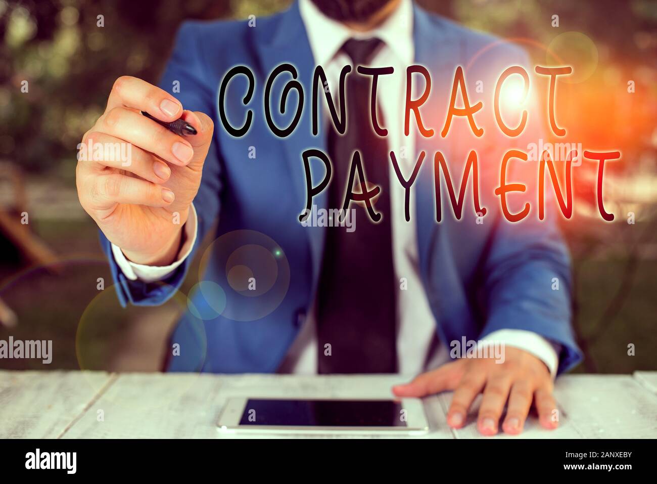 Conceptual hand writing showing Contract Payment. Concept meaning ...