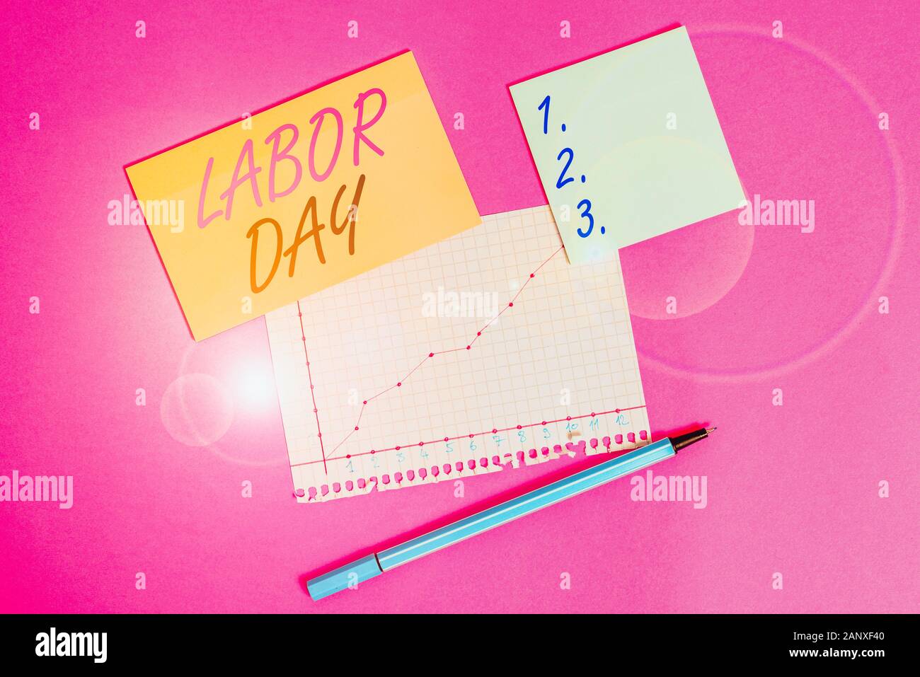 Writing note showing Labor Day. Business concept for an annual holiday ...