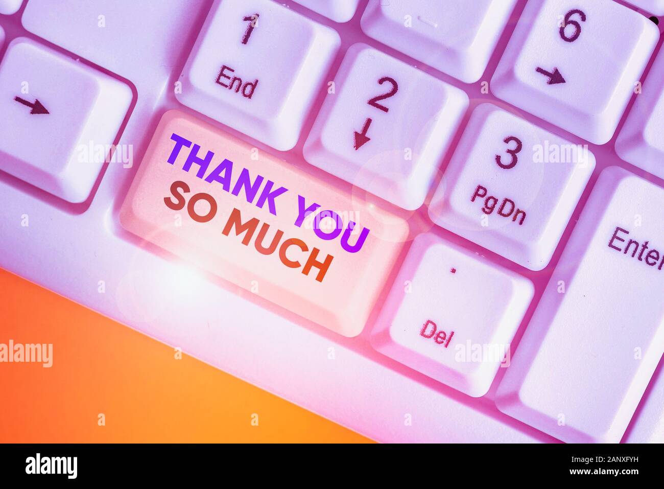 Writing note showing Thank You So Much. Business concept for Expression ...