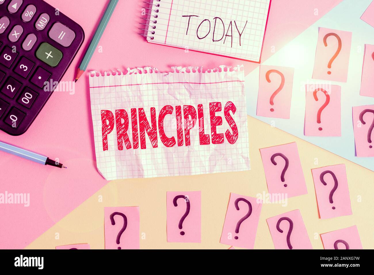 Conceptual hand writing showing Principles. Concept meaning fundamental ...