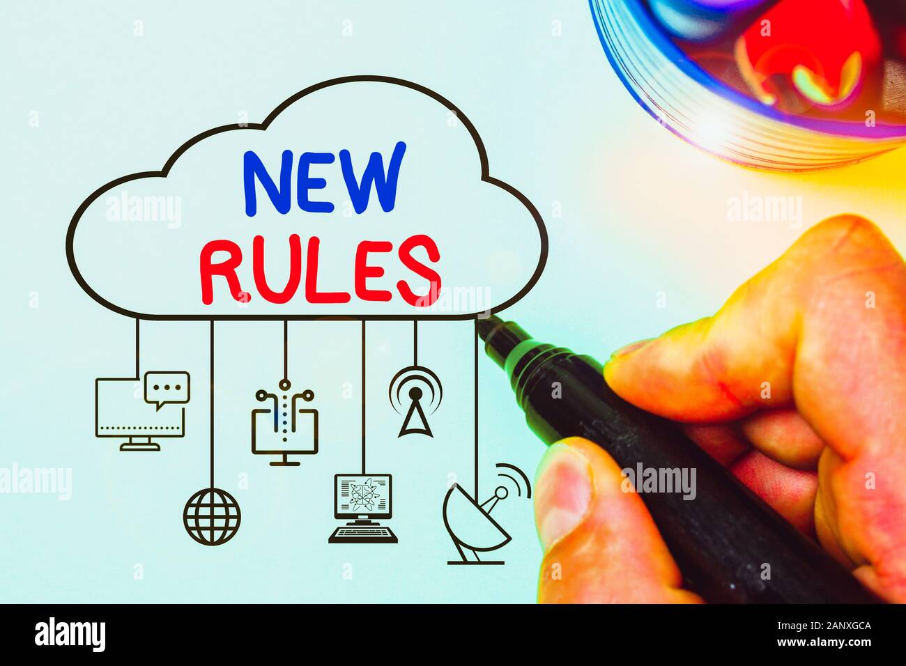 Handwriting text writing New Rules. Conceptual photo recently one of a ...