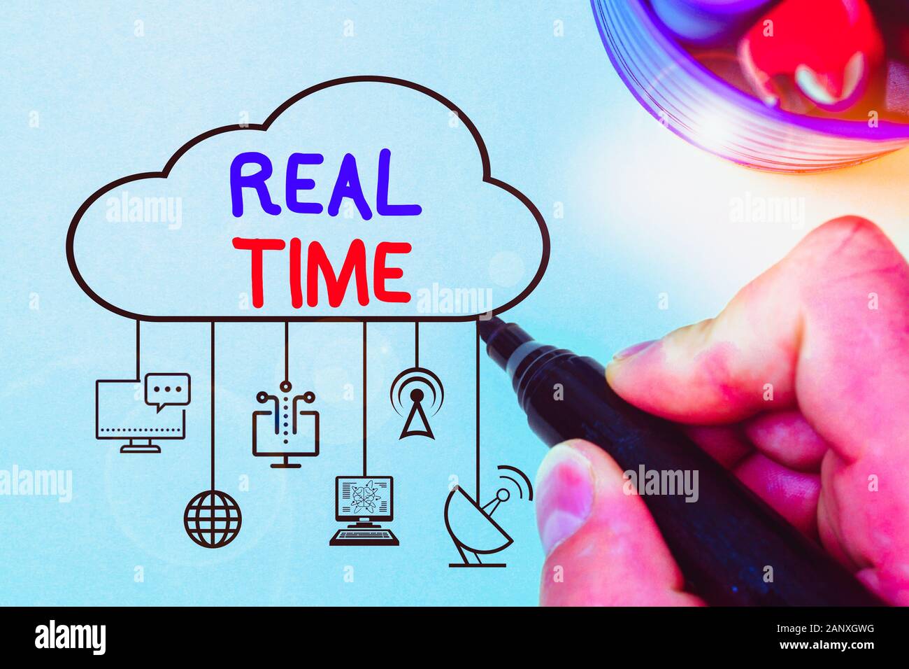 Handwriting text writing Real Time. Conceptual photo the actual time ...