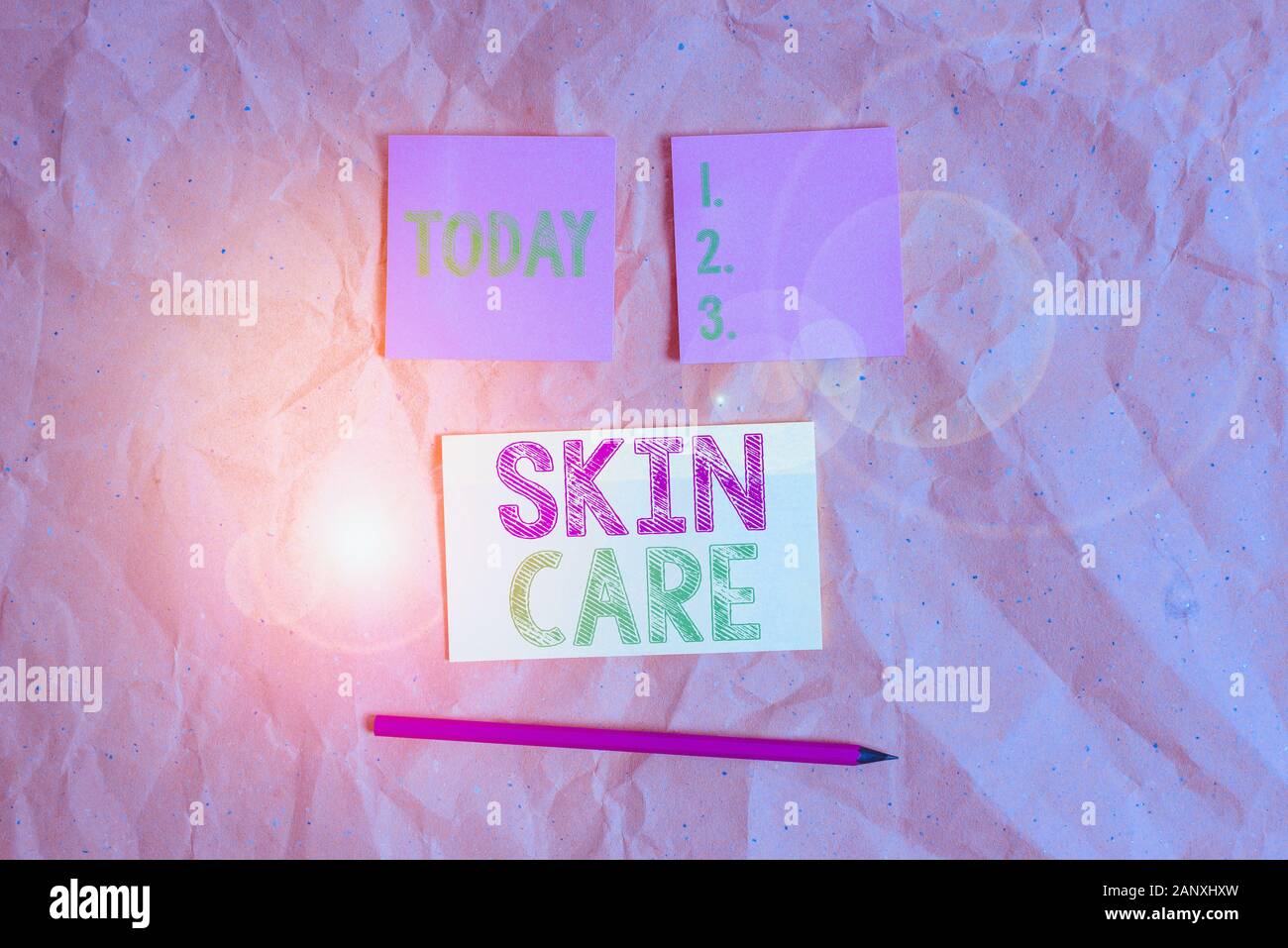 Handwriting text Skin Care. Conceptual photo things that you do or use ...