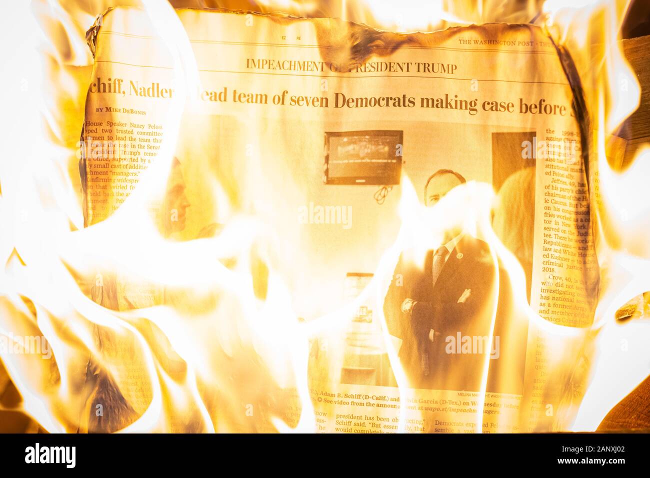 Burning newspaper hi-res stock photography and images - Alamy