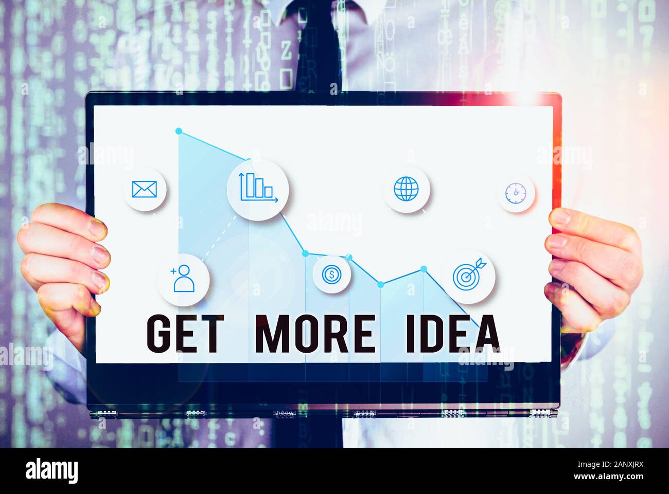 Word writing text Get More Idea. Business photo showcasing Random Input Mind Map Picture Mock up ...