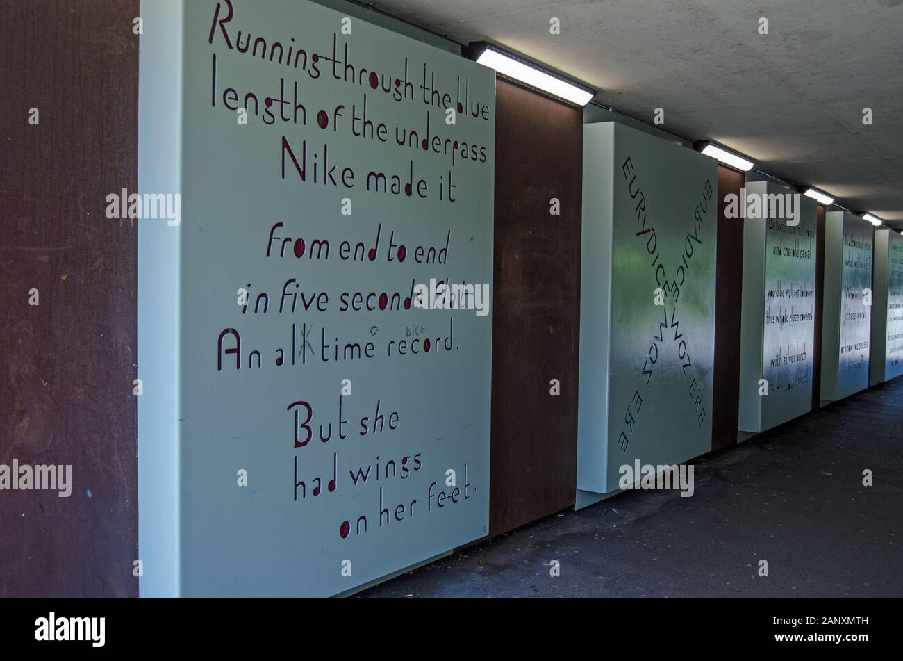 Basingstoke, UK - July 23, 2019: Pedestrian and traffic underpass ...