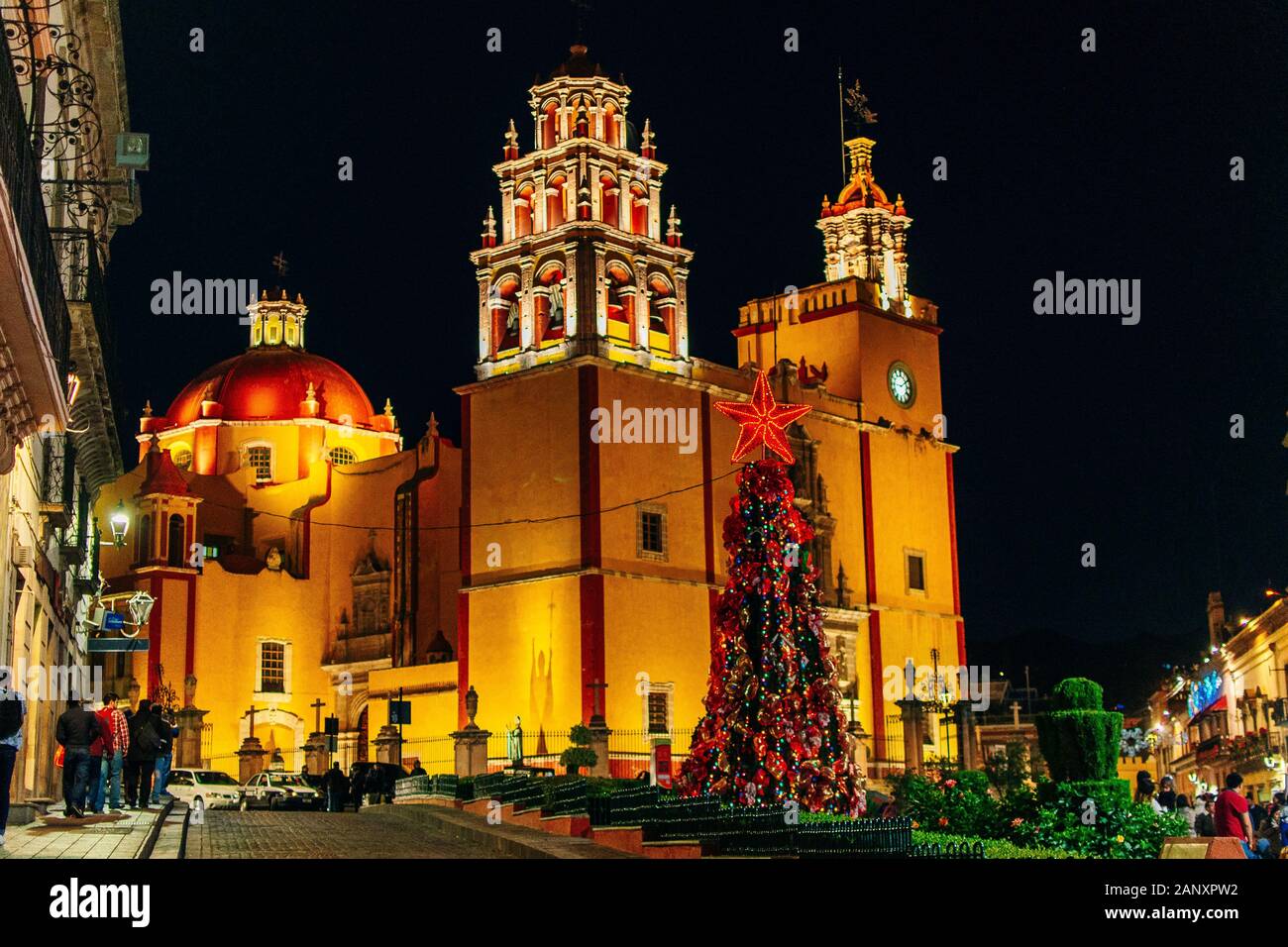 Guanajuato, Mexico - November 2019 Colonial city of Guanajuato at night ...