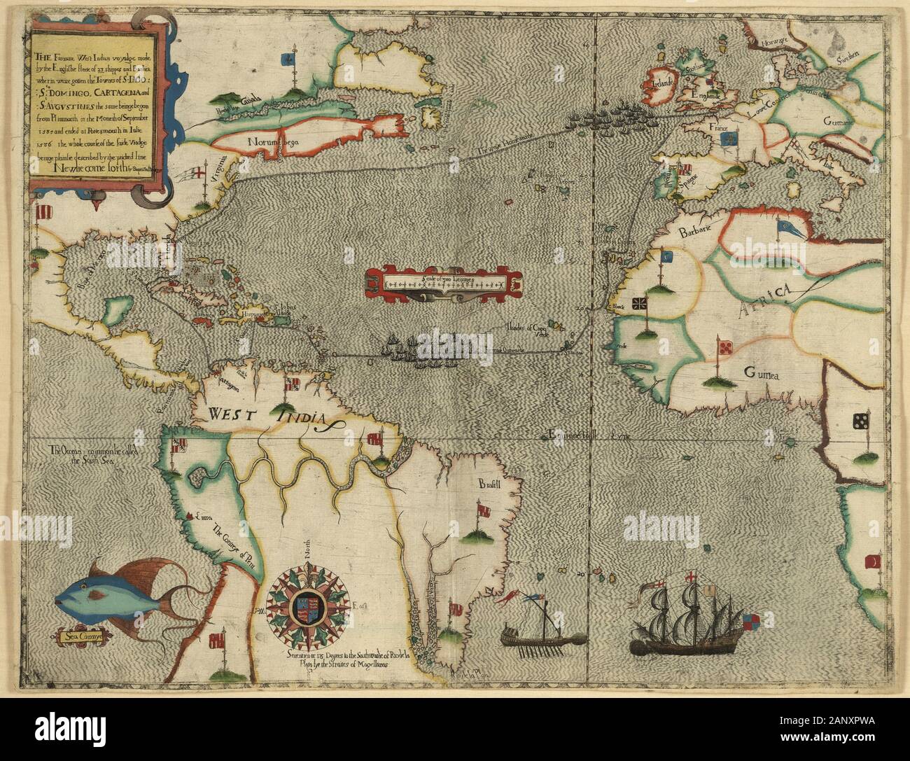 Antique map of the north sea hi-res stock photography and images - Alamy