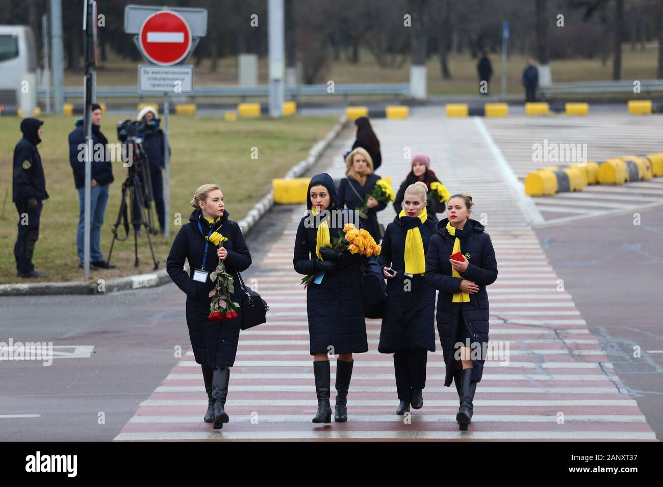 Kiev, Ukraine. 19th Jan, 2020. Relatives and friends of victims at the ...