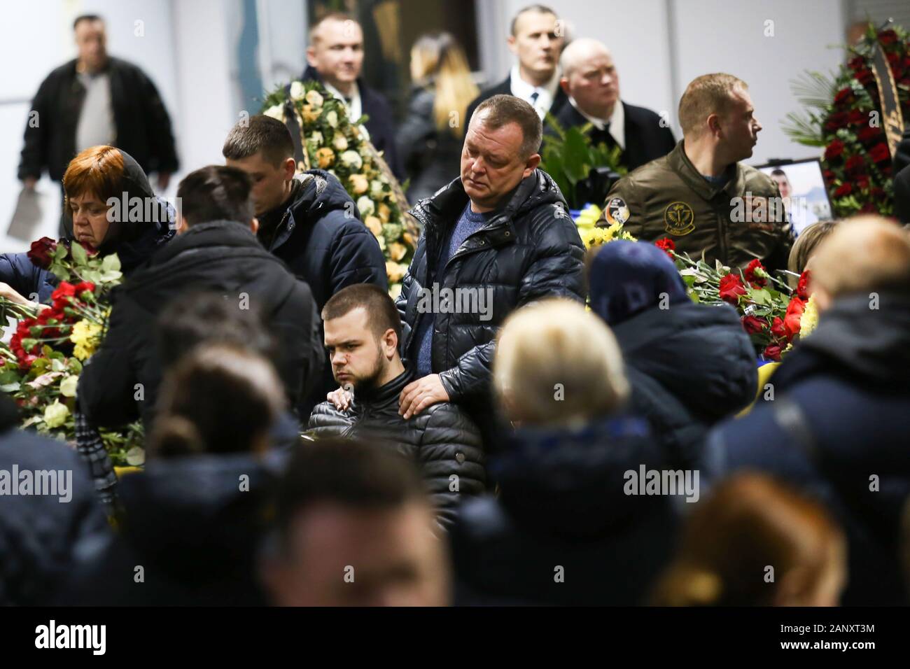 Kiev, Ukraine. 19th Jan, 2020. Relatives and friends of victims at the ...
