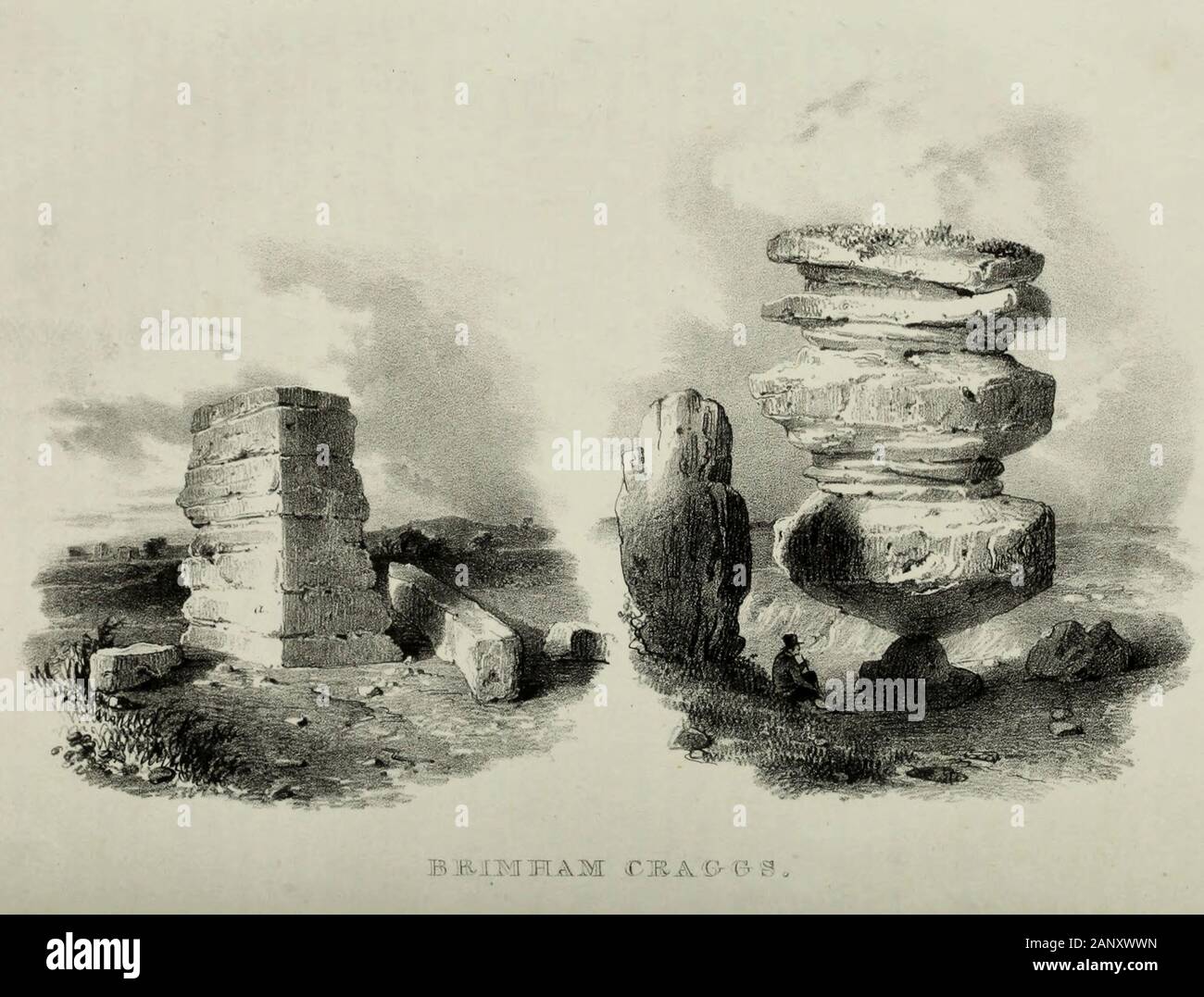 Brimham rocks drawing hi-res stock photography and images - Alamy