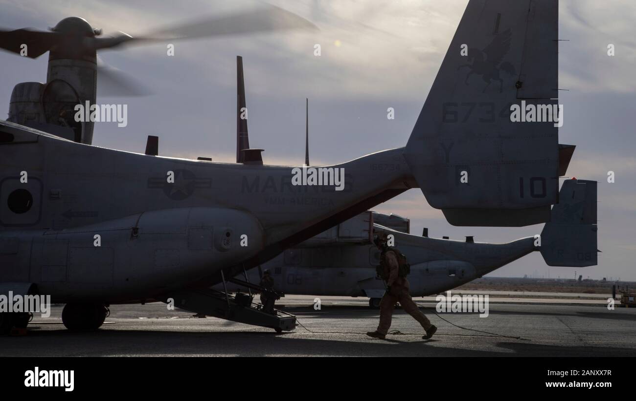 U.S. Marines with Marine Medium Tiltrotor (VMM) 161, assigned to ...