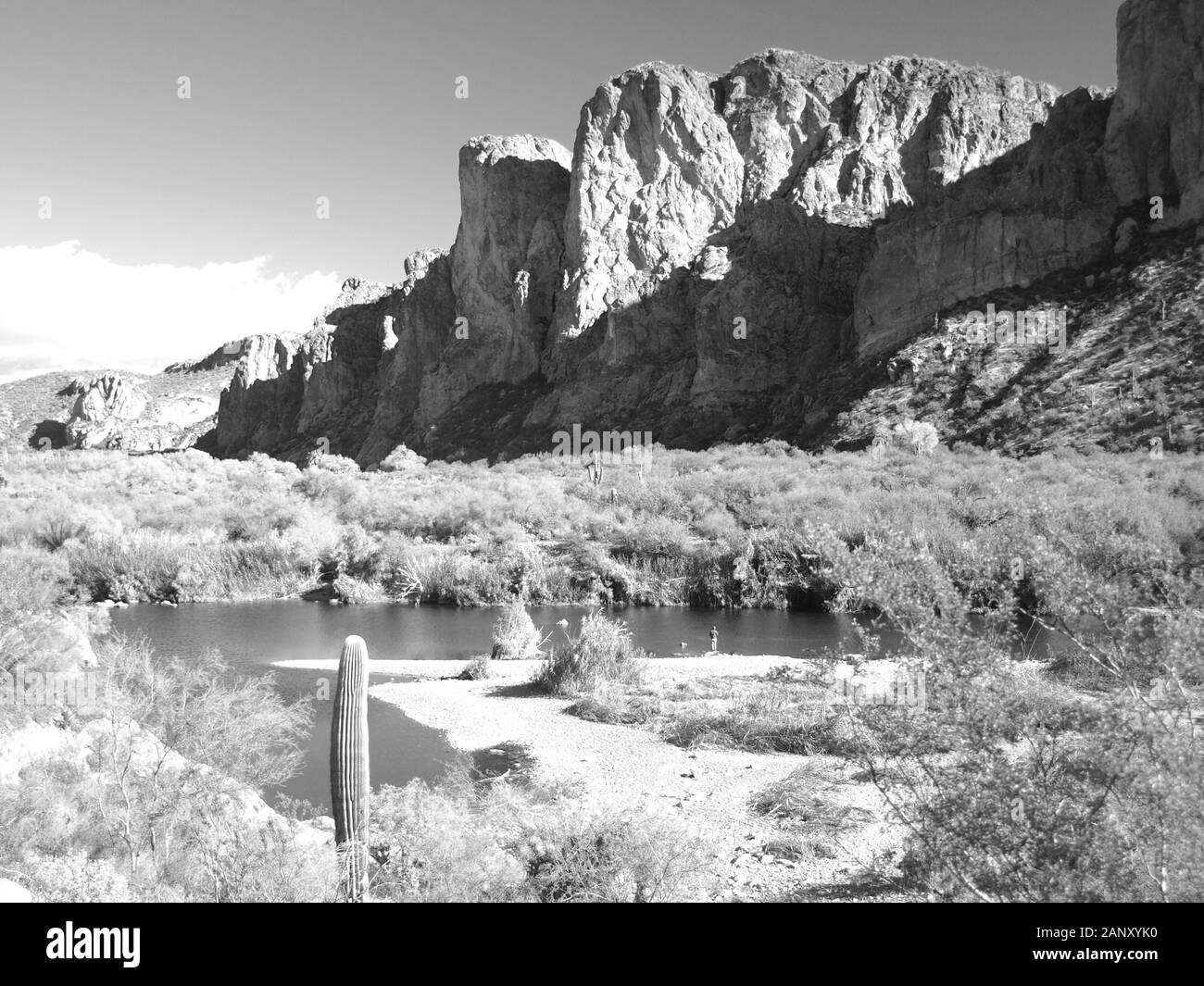 Goldfield Mountains along the Bush Highway outside Mesa, Arizona and ...