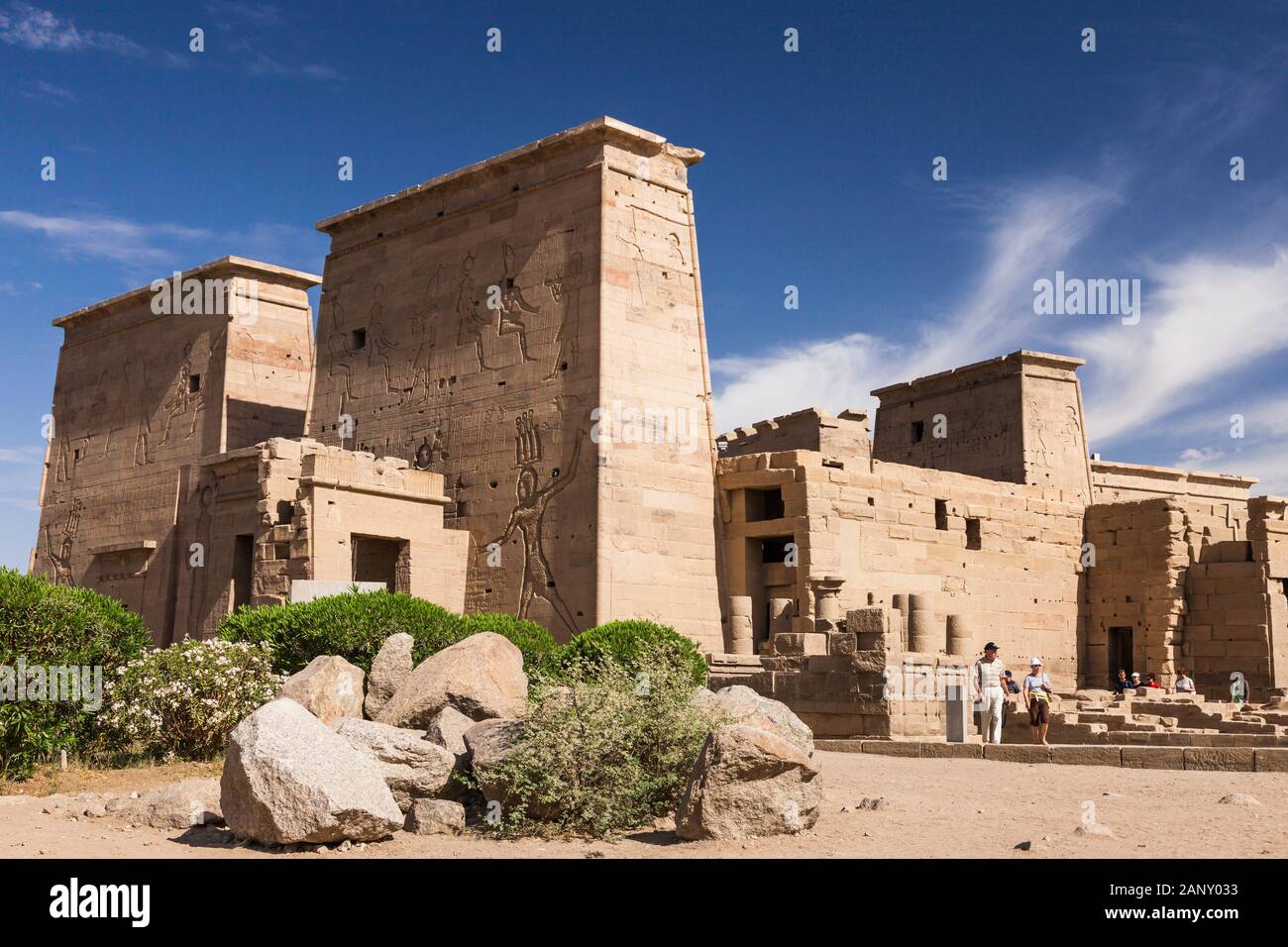 Tower gate of Temple of Isis Philae, also Philae Temple, Agilkia Island ...