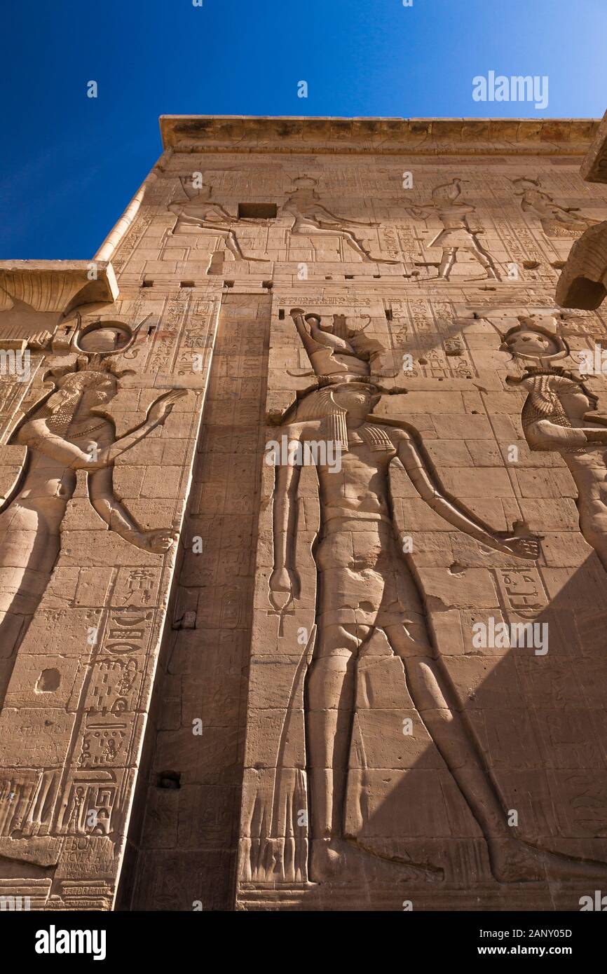 Tower gate of Temple of Isis Philae, also Philae Temple, Agilkia Island ...