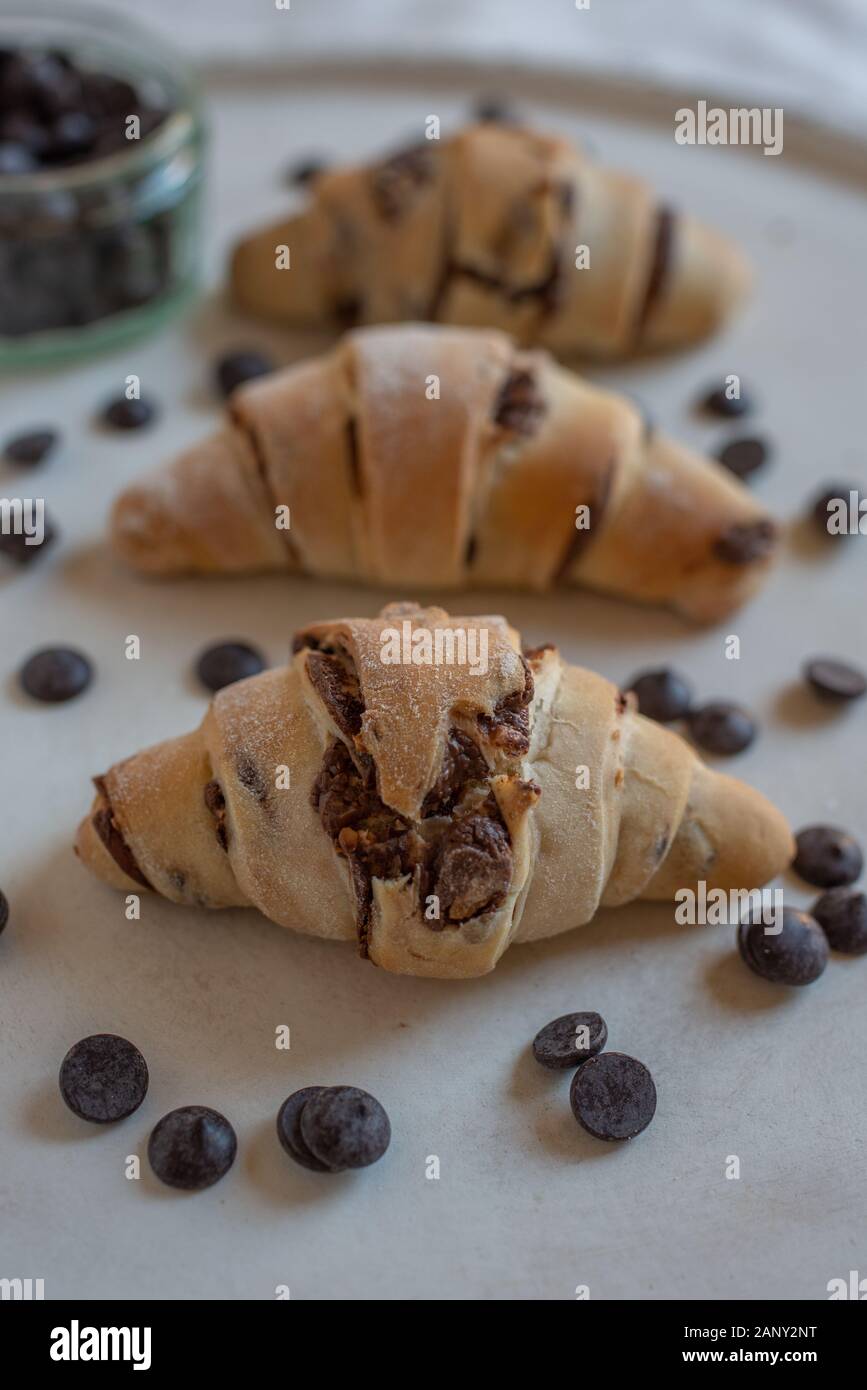 Broken croissant puff pastry hi-res stock photography and images - Alamy