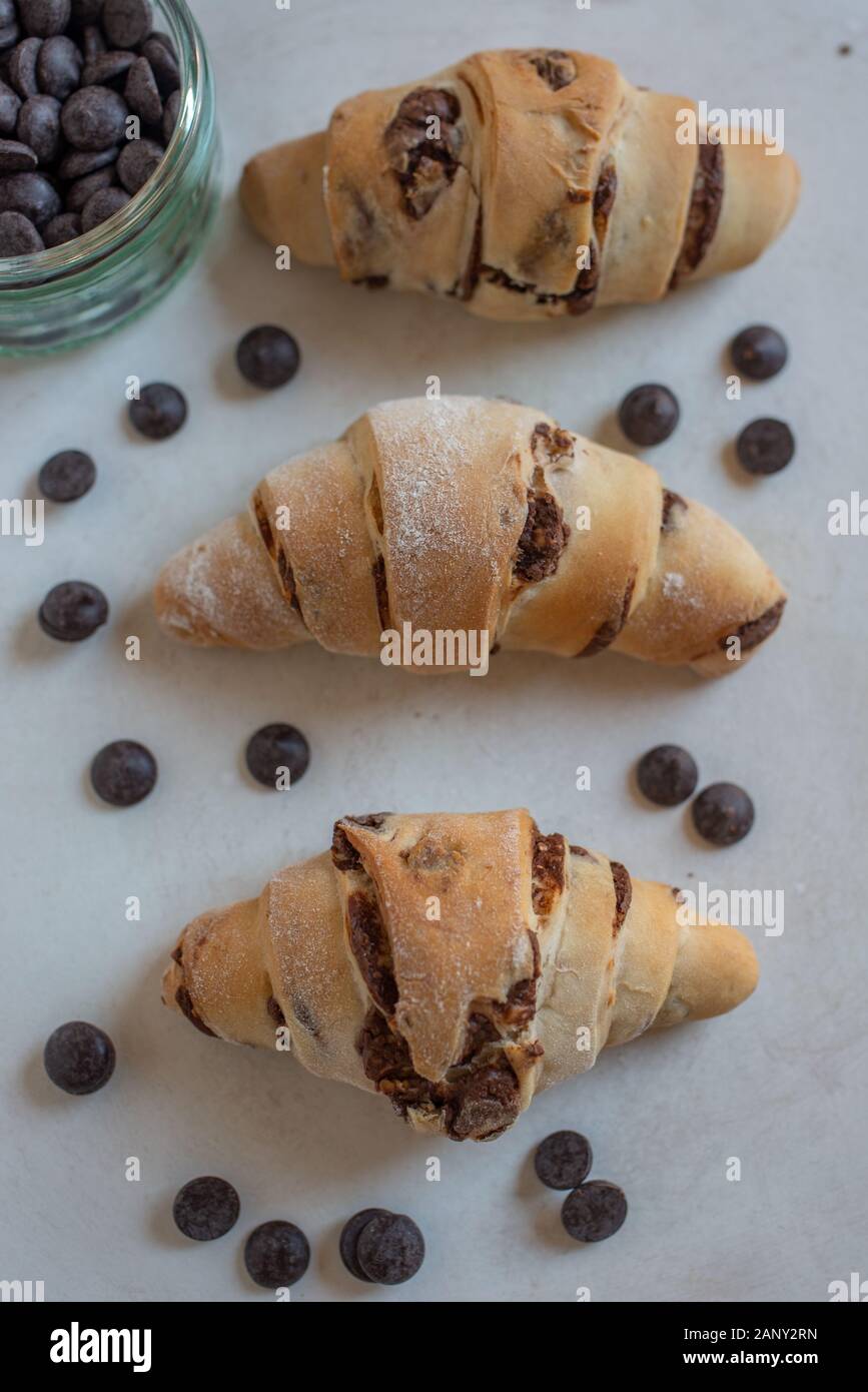 Broken croissant puff pastry hi-res stock photography and images - Alamy