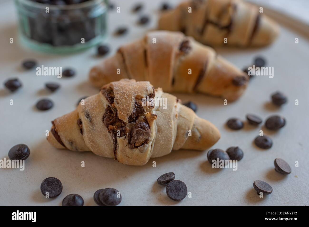 Broken croissant puff pastry hi-res stock photography and images - Alamy
