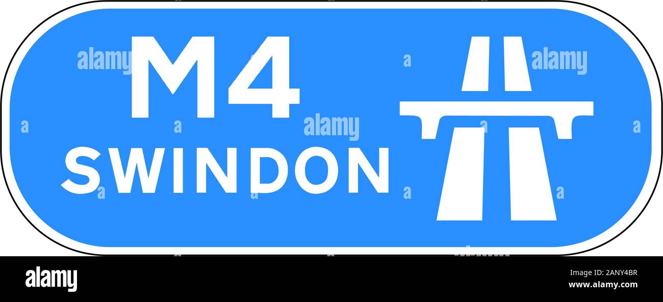M4 motorway sign swindon hi-res stock photography and images - Alamy