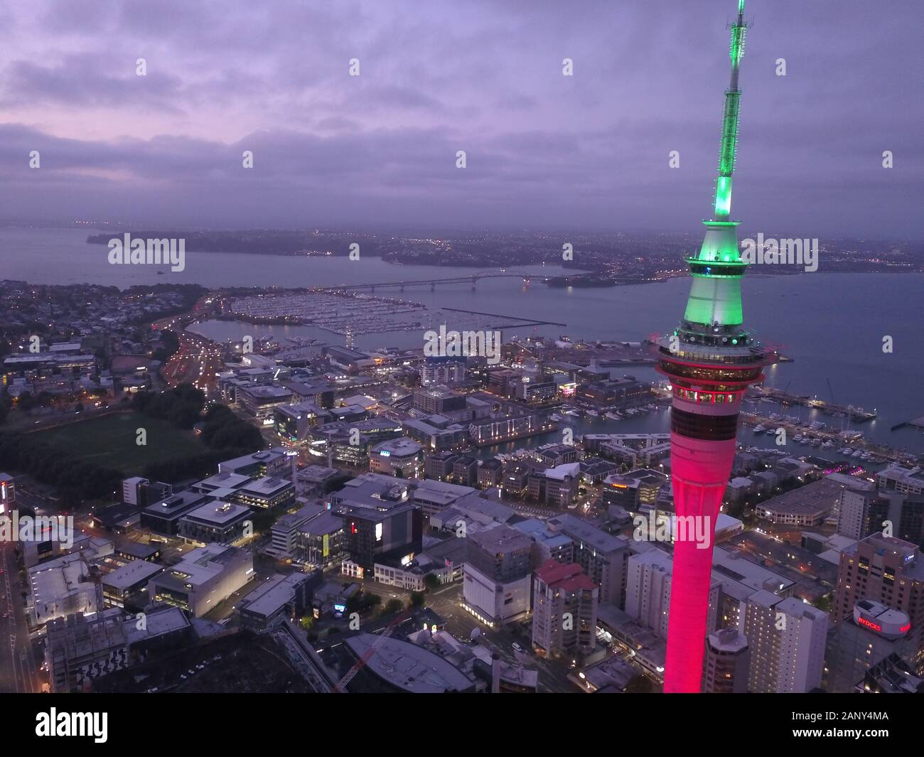 Viaduct Harbour, Auckland / New Zealand - December 31, 2019: The iconic ...