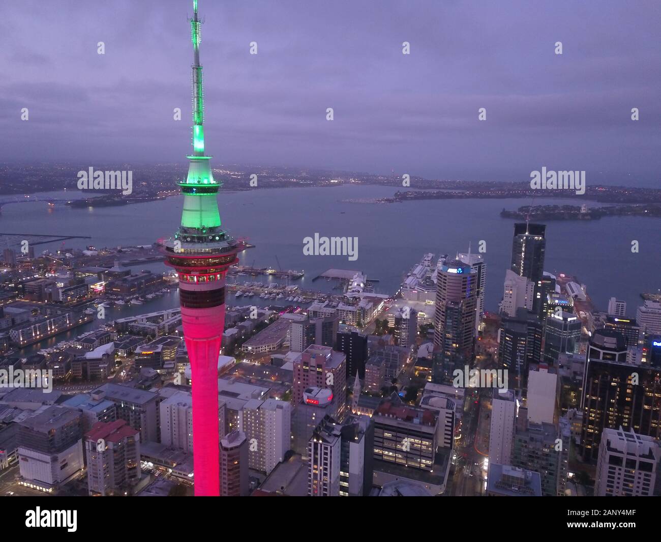 Viaduct Harbour, Auckland / New Zealand - December 31, 2019: The iconic ...