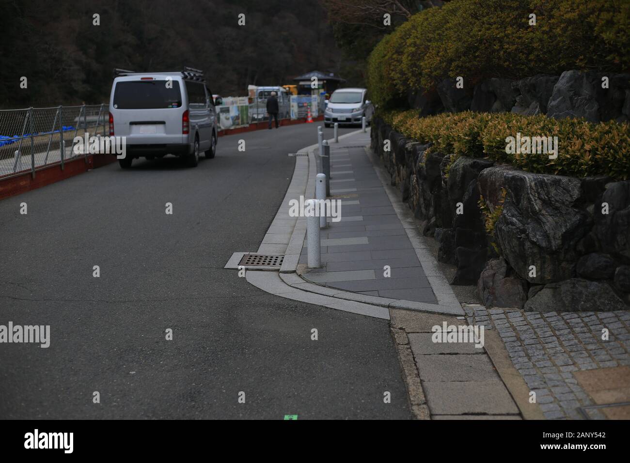 footpath neatly constructed. pedestrian walkway on the same level ...