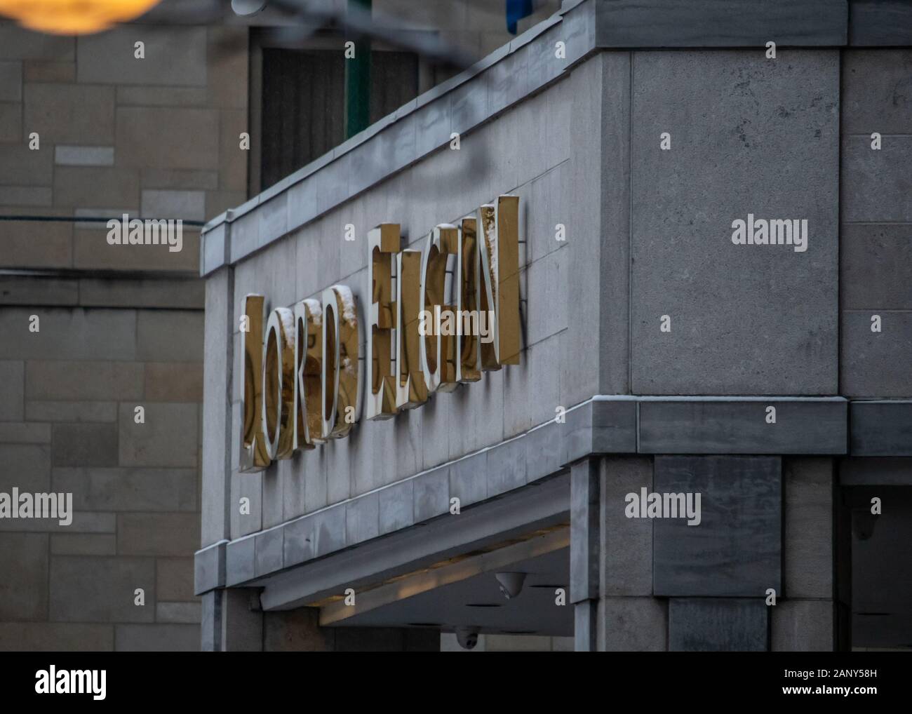 The sign for the Lord Elgin hotel in downtown Ottawa, Canada welcomes ...
