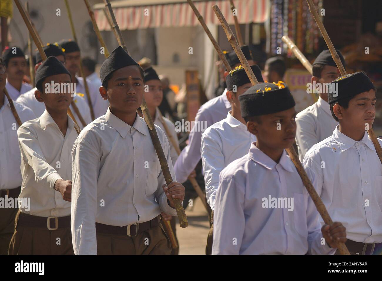 Indian right wing hindu organisation hi-res stock photography and ...