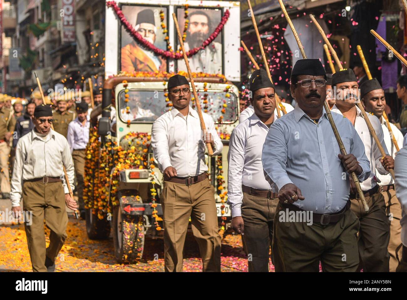 Indian right wing hindu organisation hi-res stock photography and ...