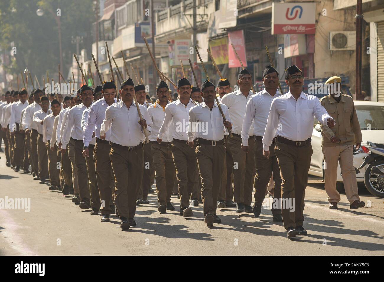 Indian right wing hindu organisation hi-res stock photography and ...