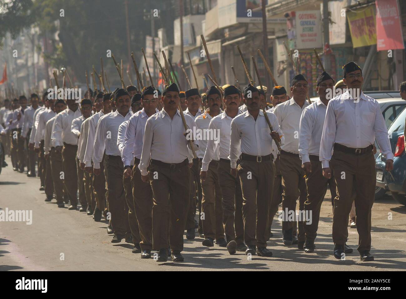 Indian right wing hindu organisation hi-res stock photography and ...