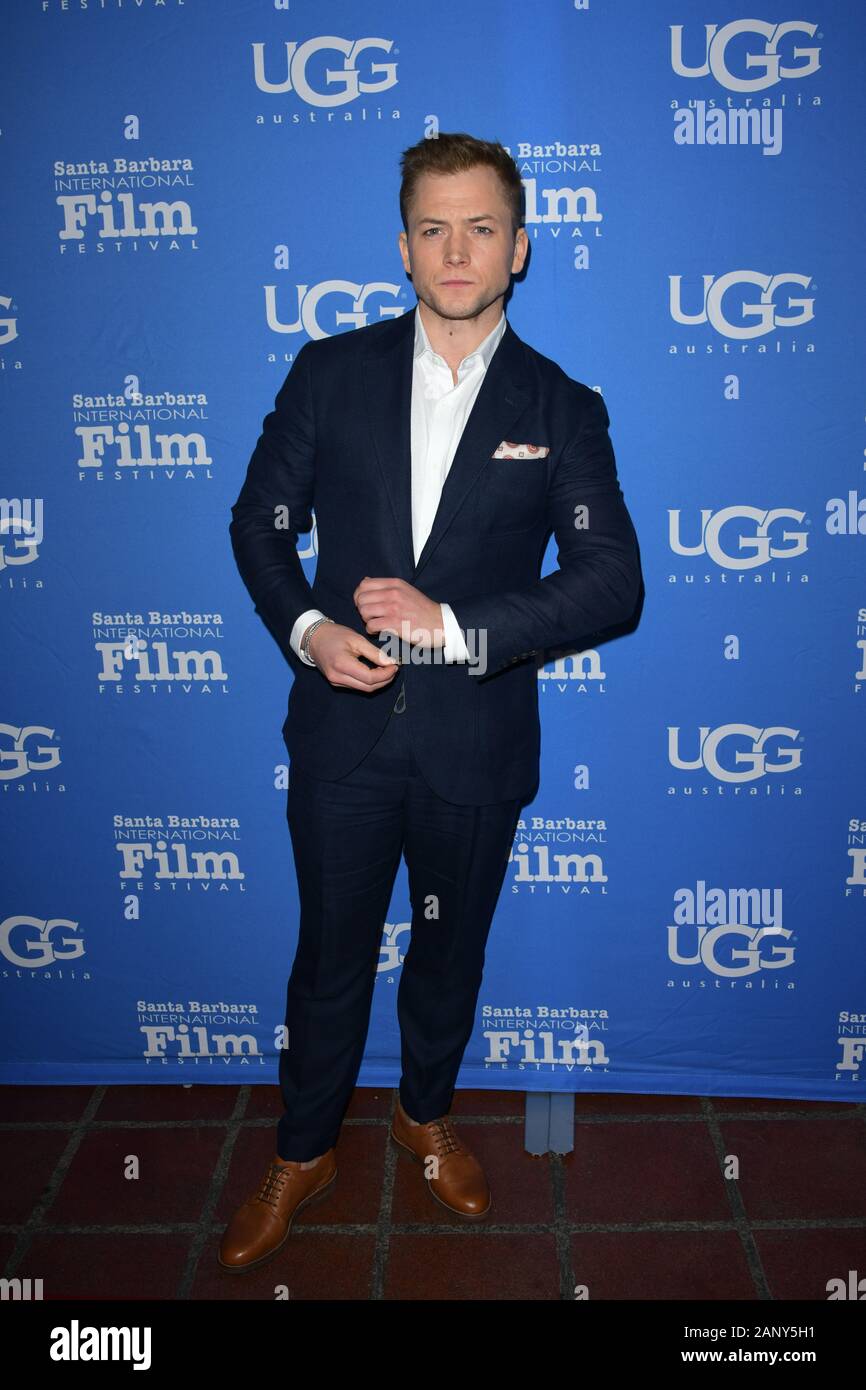 January 18, 2020, Santa Barbara, California, USA: TARON EGERTON attends ...