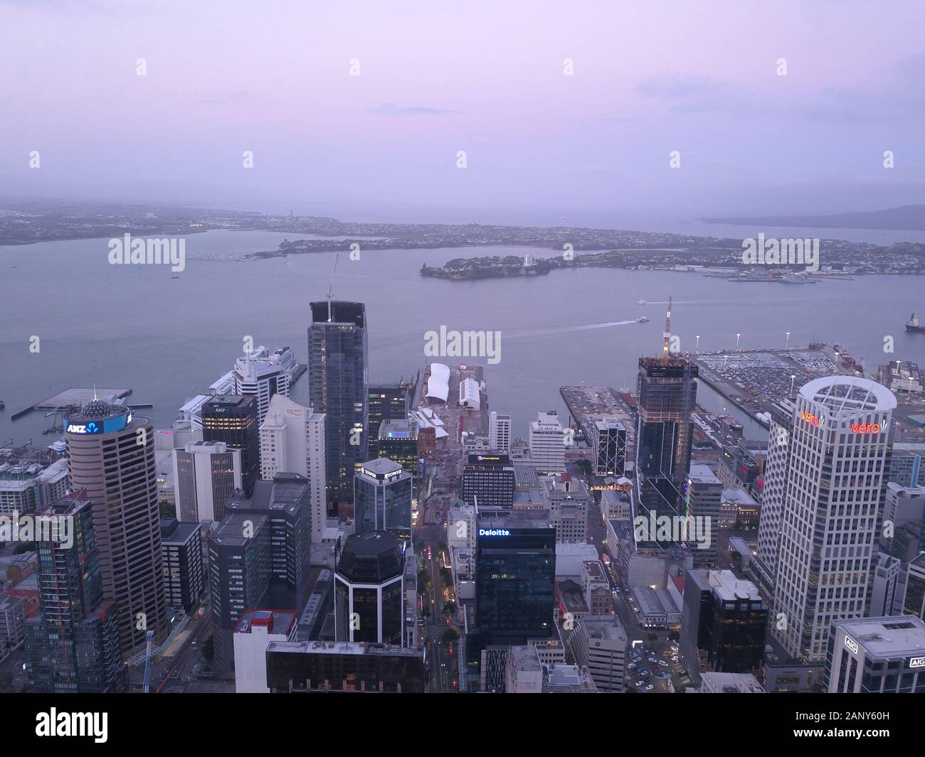 Viaduct Harbour, Auckland / New Zealand - December 31, 2019: The iconic ...