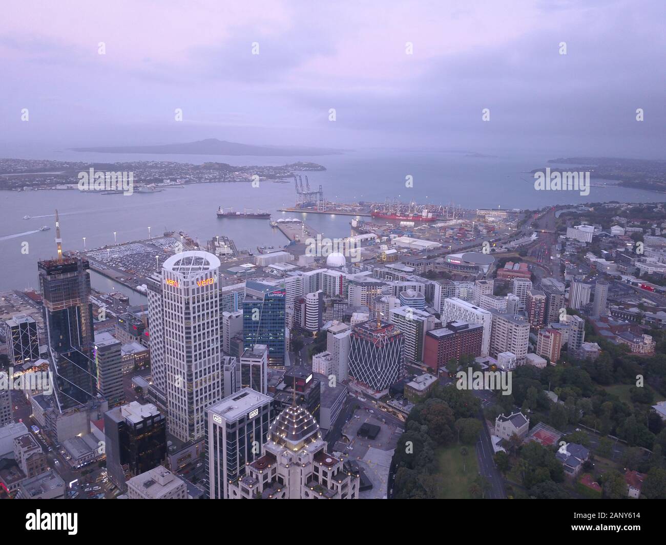 Viaduct Harbour, Auckland / New Zealand - December 31, 2019: The iconic ...