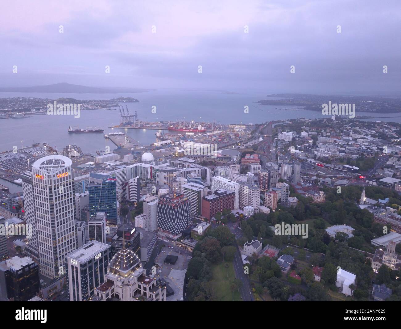 Viaduct Harbour, Auckland / New Zealand - December 31, 2019: The iconic ...