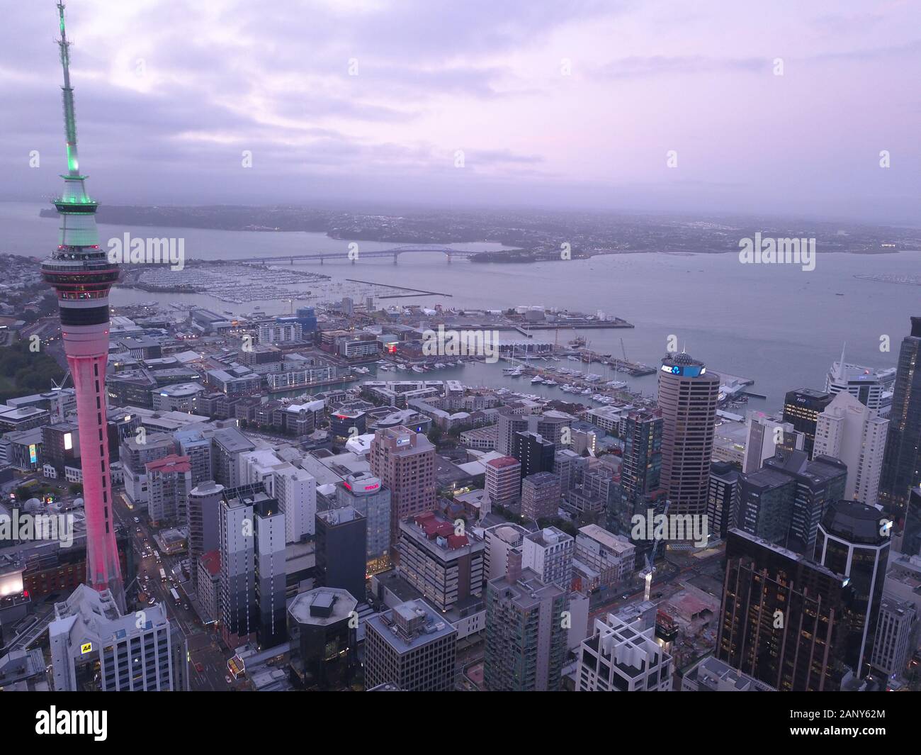 Viaduct Harbour, Auckland / New Zealand - December 31, 2019: The iconic ...
