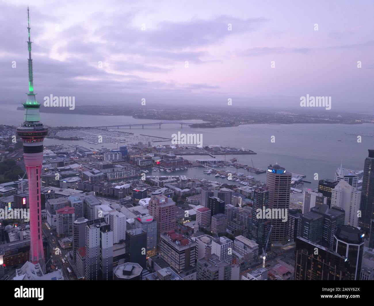 Viaduct Harbour, Auckland / New Zealand - December 31, 2019: The iconic ...