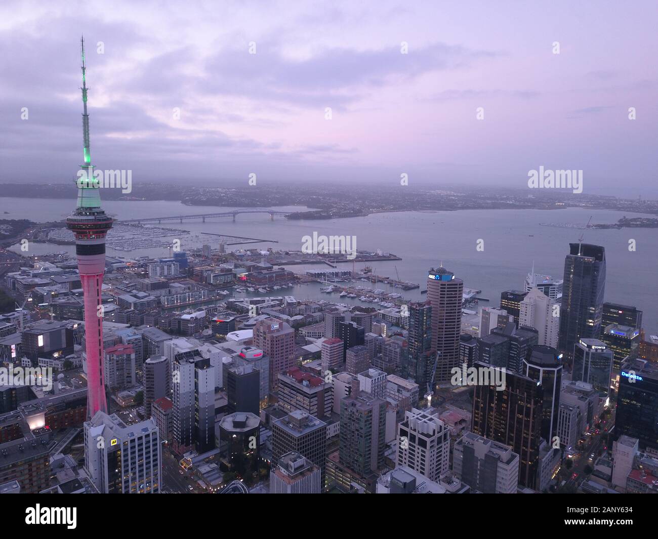 Viaduct Harbour, Auckland / New Zealand - December 31, 2019: The iconic ...