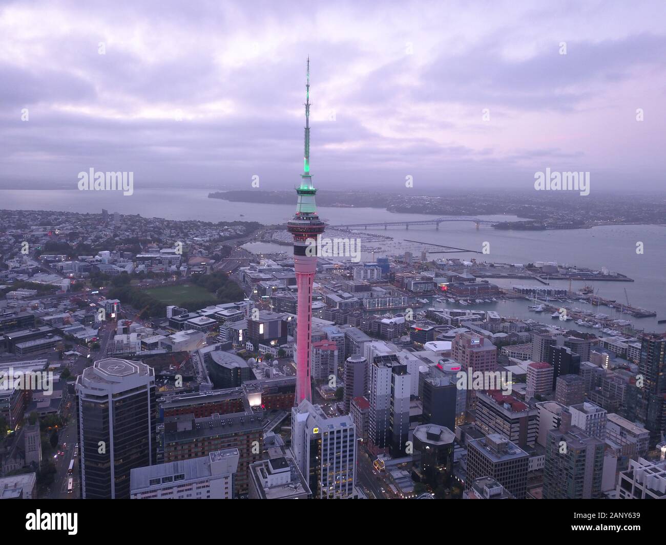 Viaduct Harbour, Auckland / New Zealand - December 31, 2019: The iconic ...