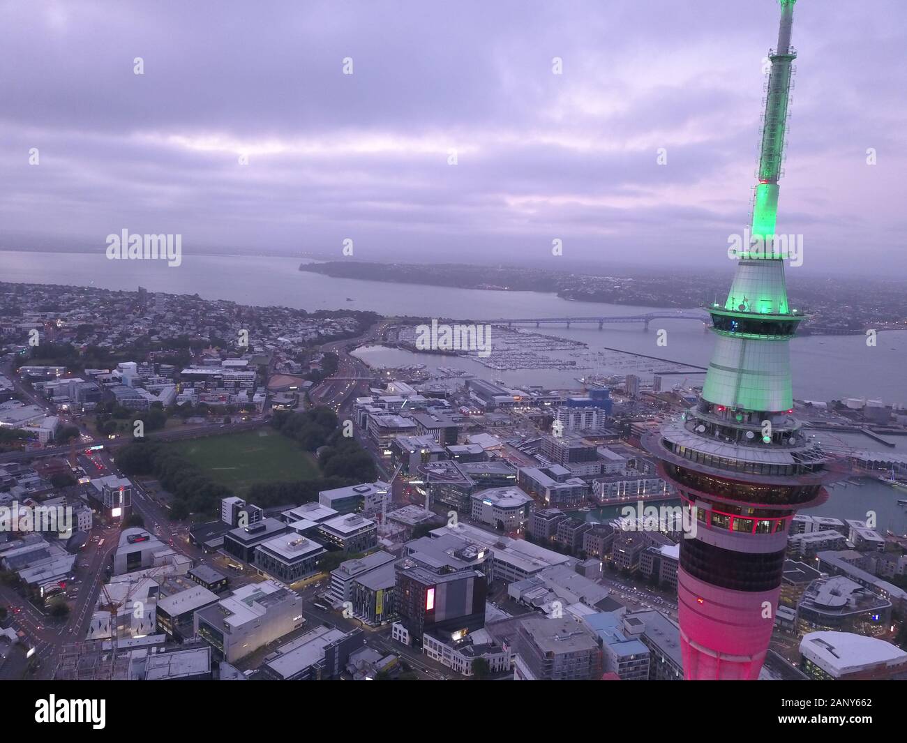 Viaduct Harbour, Auckland / New Zealand - December 31, 2019: The iconic ...