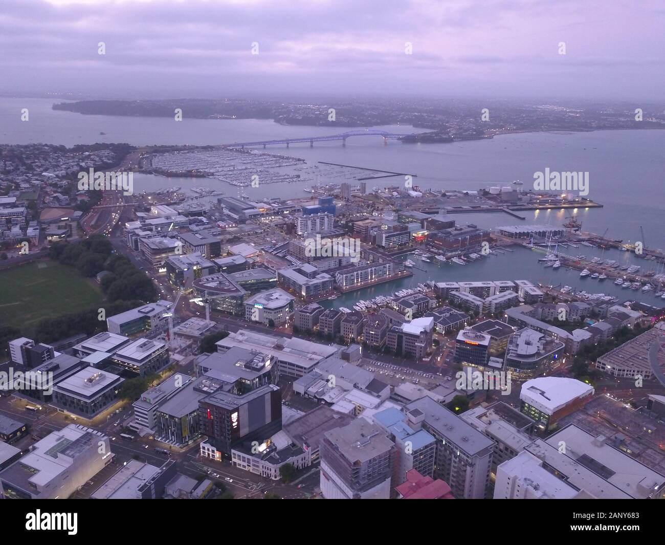 Viaduct Harbour, Auckland / New Zealand - December 31, 2019: The iconic ...