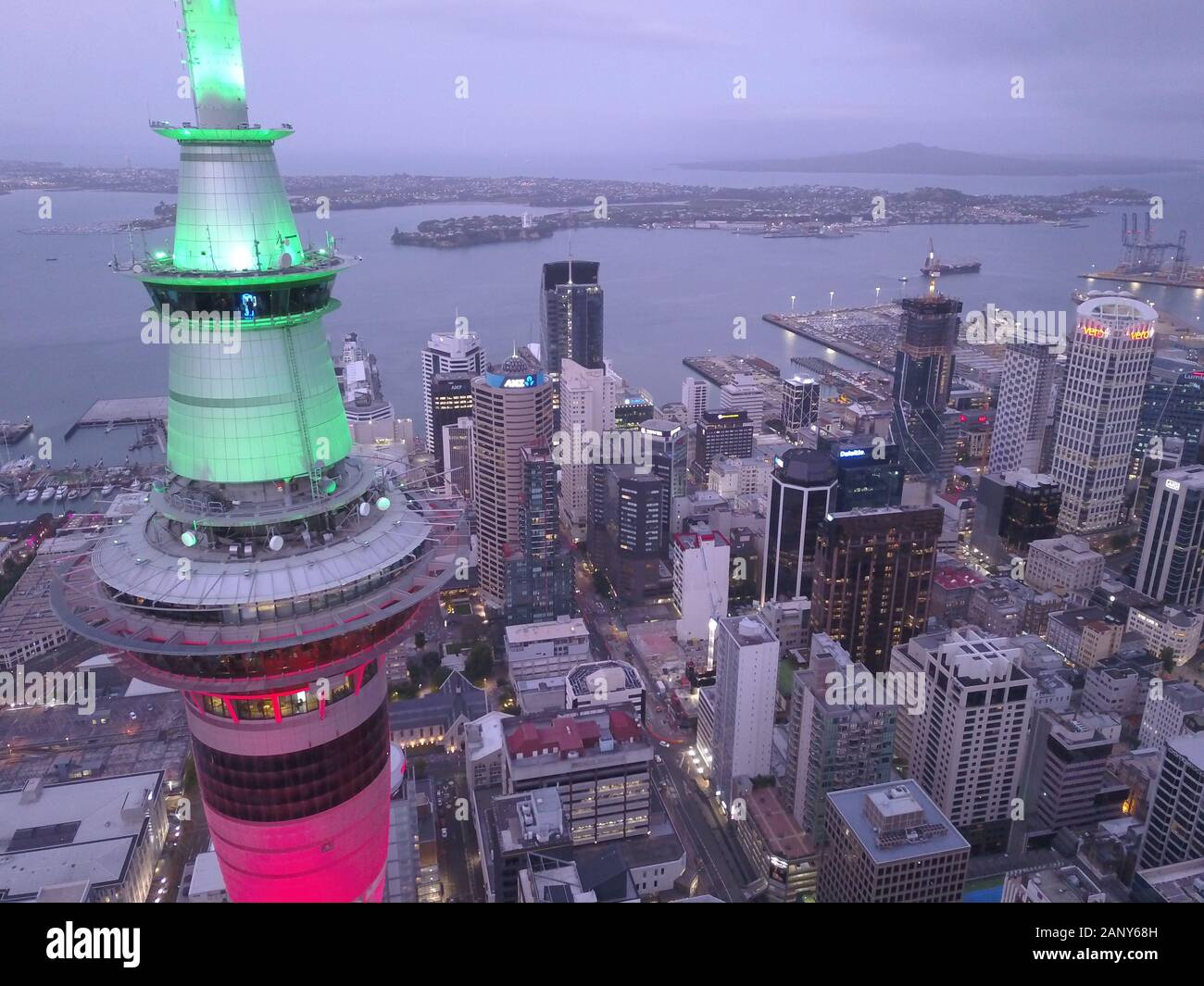 Viaduct Harbour, Auckland / New Zealand - December 31, 2019: The iconic ...