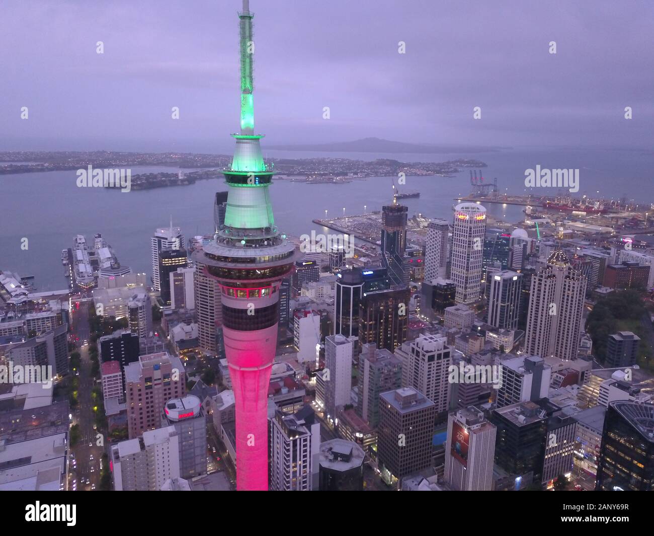 Viaduct Harbour, Auckland / New Zealand - December 31, 2019: The iconic ...