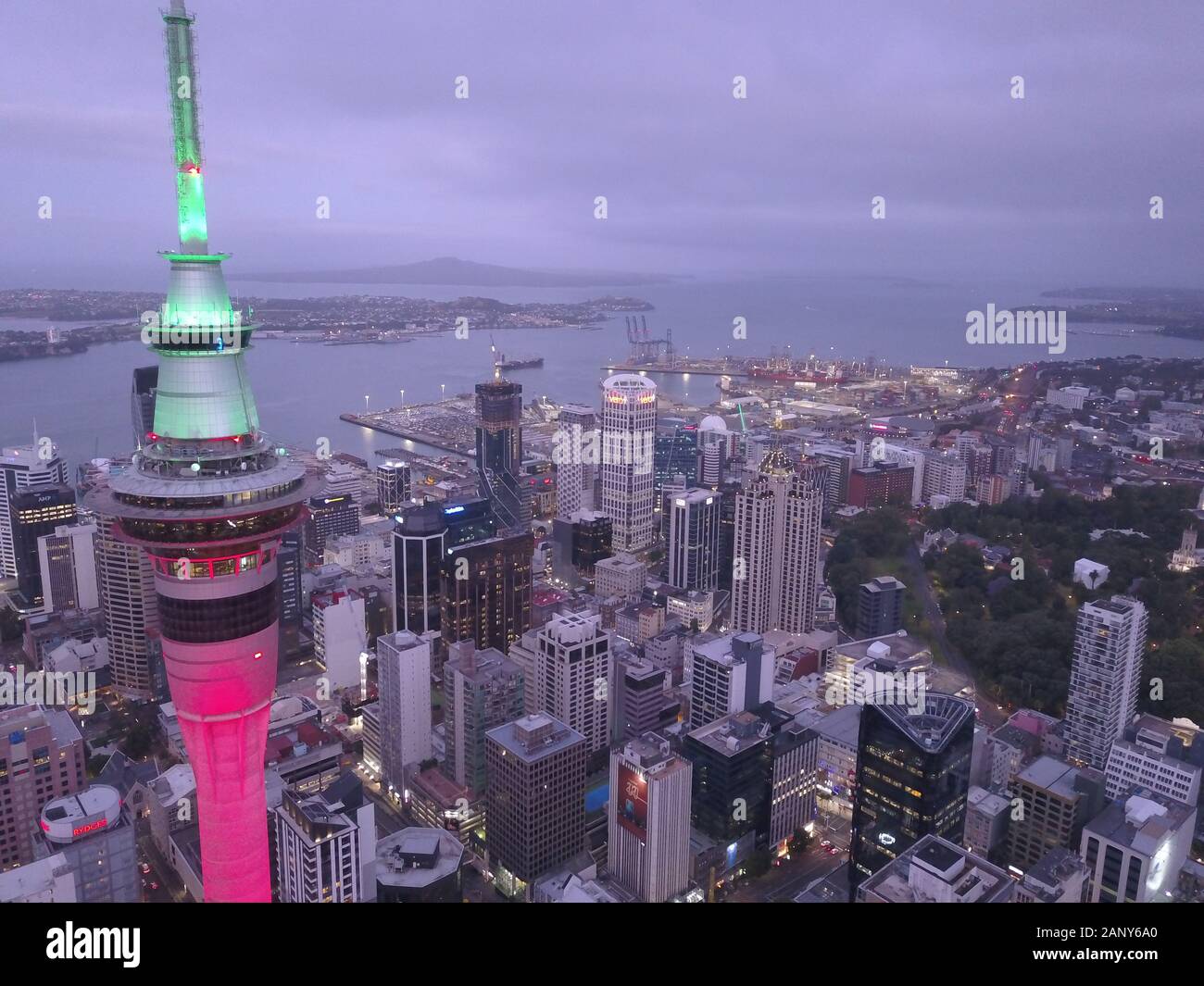 Viaduct Harbour, Auckland / New Zealand - December 31, 2019: The iconic ...