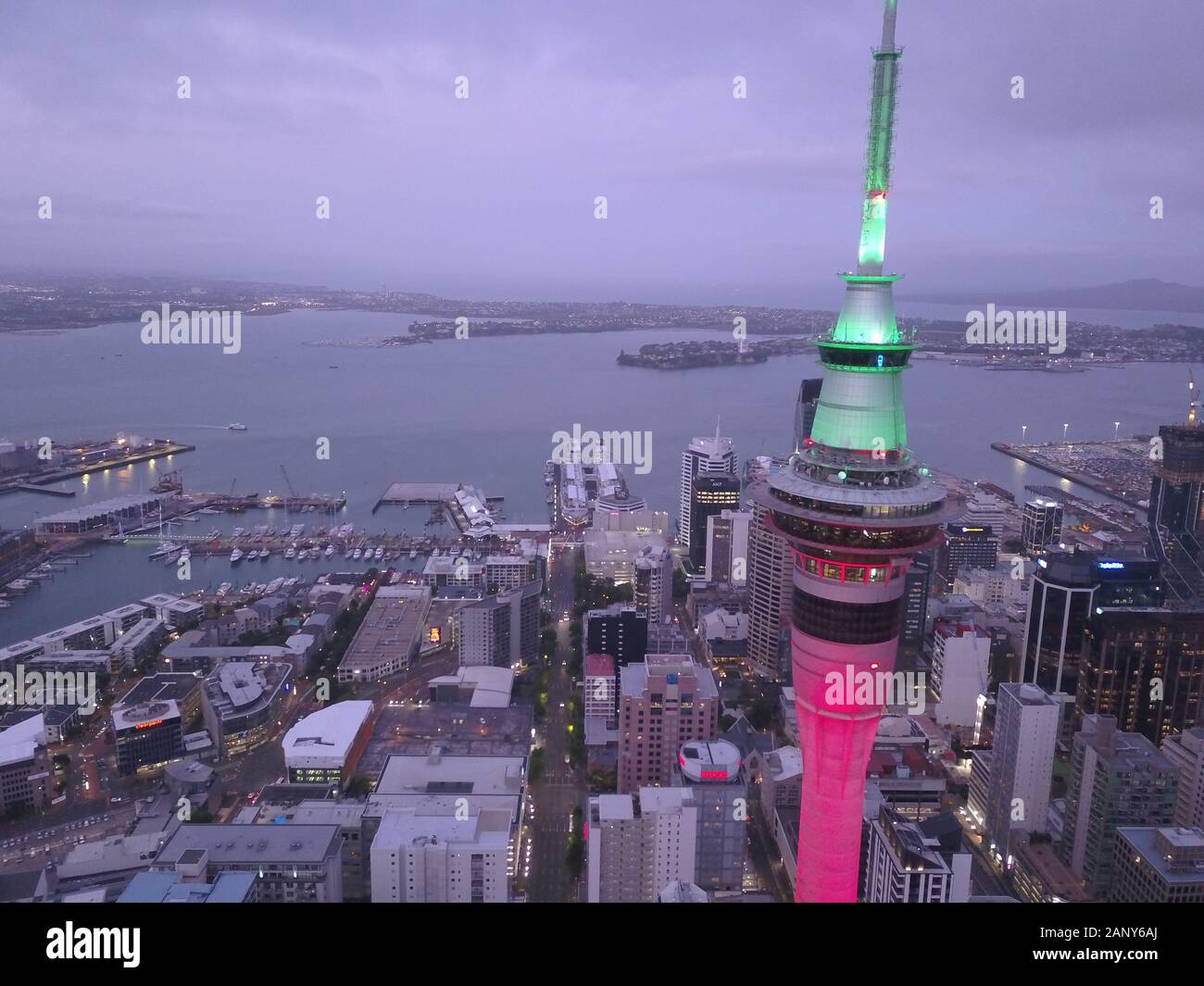Viaduct Harbour, Auckland / New Zealand - December 31, 2019: The iconic ...