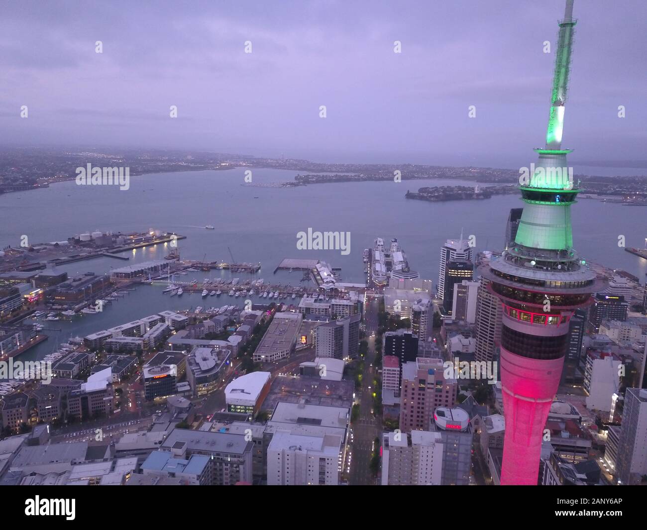 Viaduct Harbour, Auckland / New Zealand - December 31, 2019: The iconic ...