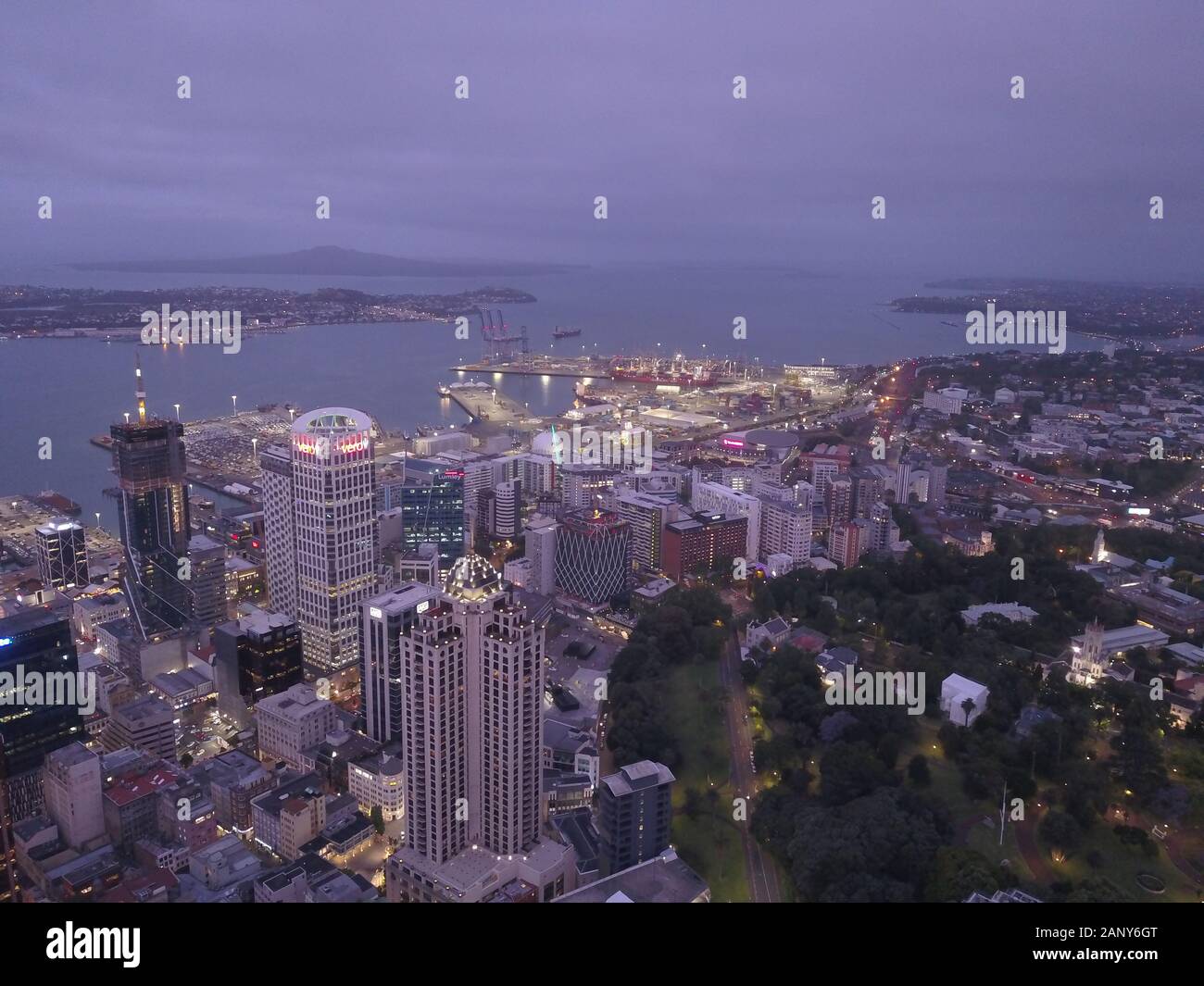 Viaduct Harbour, Auckland / New Zealand - December 31, 2019: The iconic ...