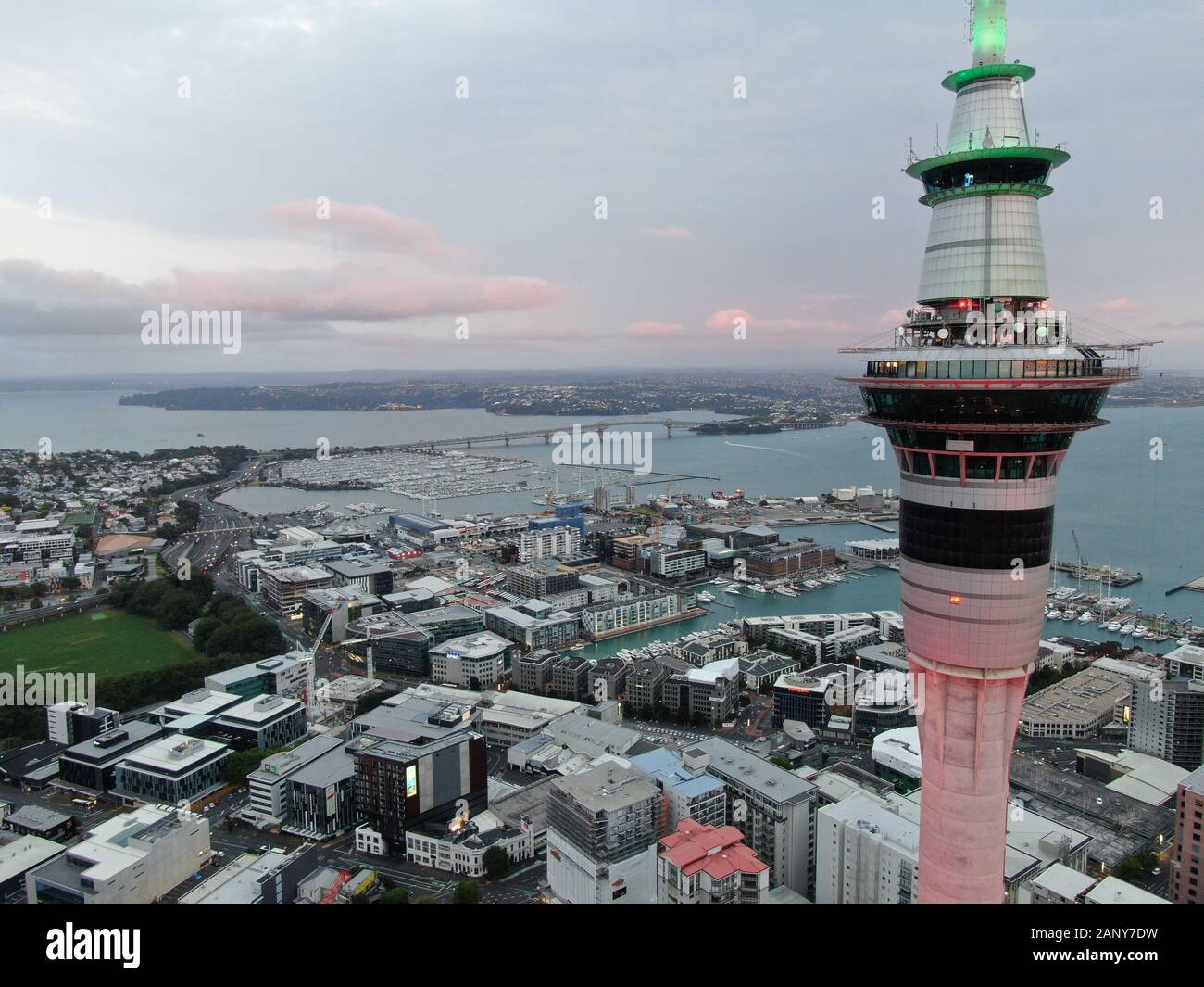 Viaduct Harbour, Auckland / New Zealand - December 31, 2019: The iconic ...